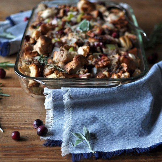 Walnut and Cranberry Stuffing - Turntable Kitchen