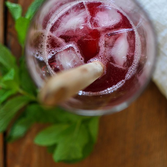 Iced Rhubarb-Hibiscus Tea - Turntable Kitchen